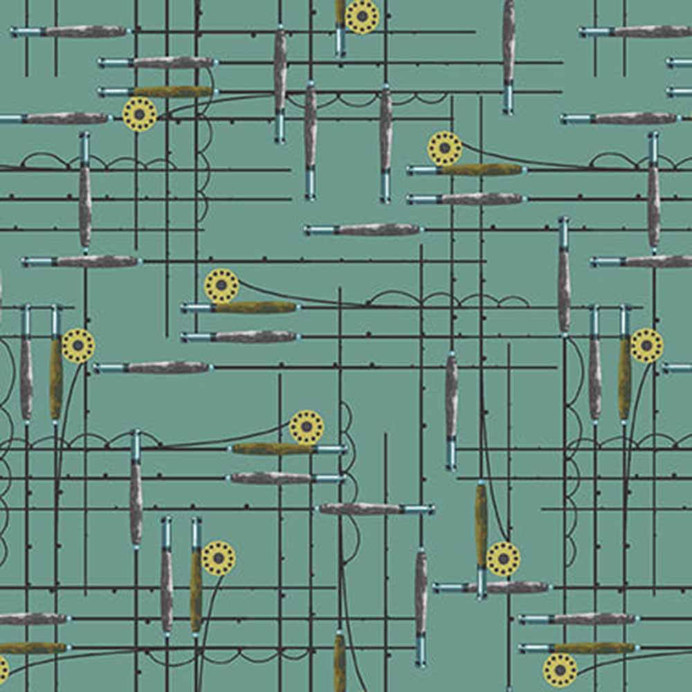 Studio E. - River Rhythms By Judy Gauthier - Fishing Rods - Lake - Yar – Keepsake Quilting