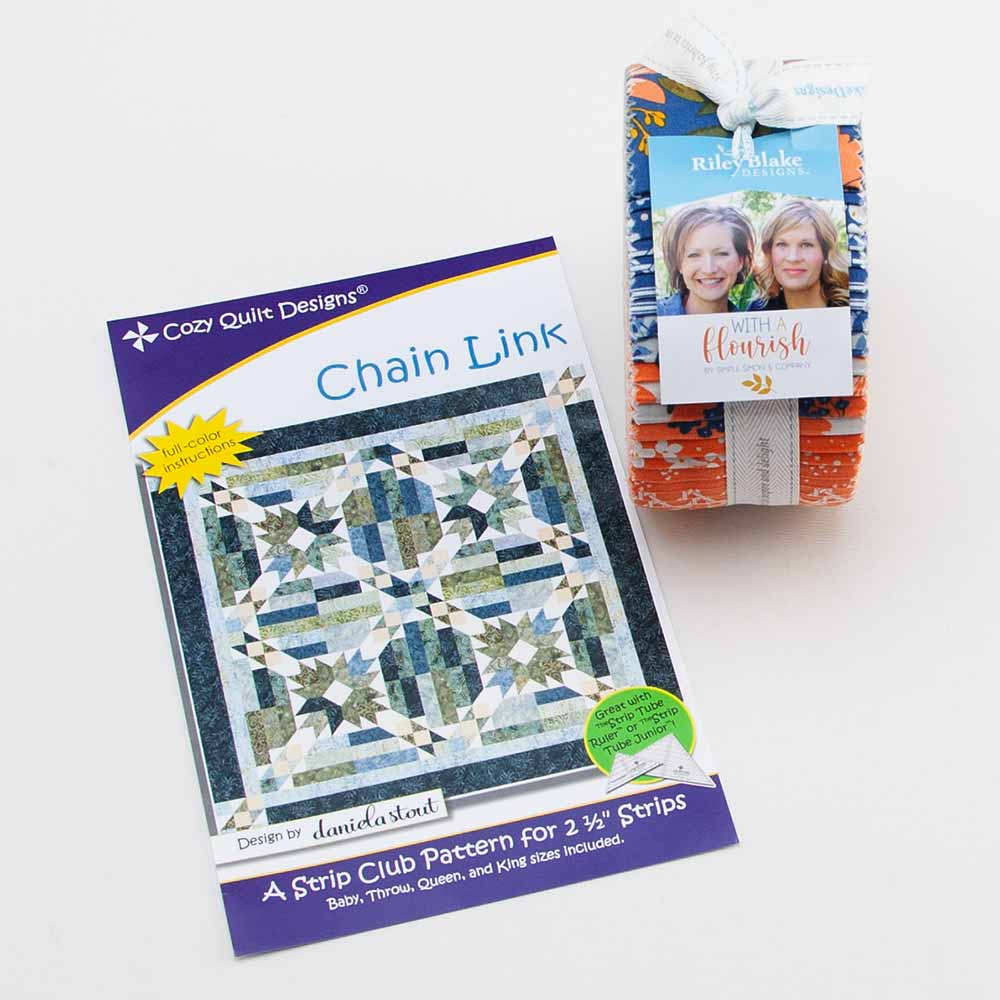 Riley Blake Designs - With A Flourish 2.5" Strip Set - 40 Piece - Chai ...