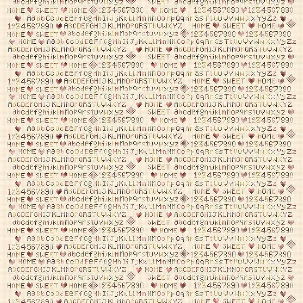 Henry Glass - Home Sweet Home - Debbie Busby - Alphabet - Cream - Yard ...