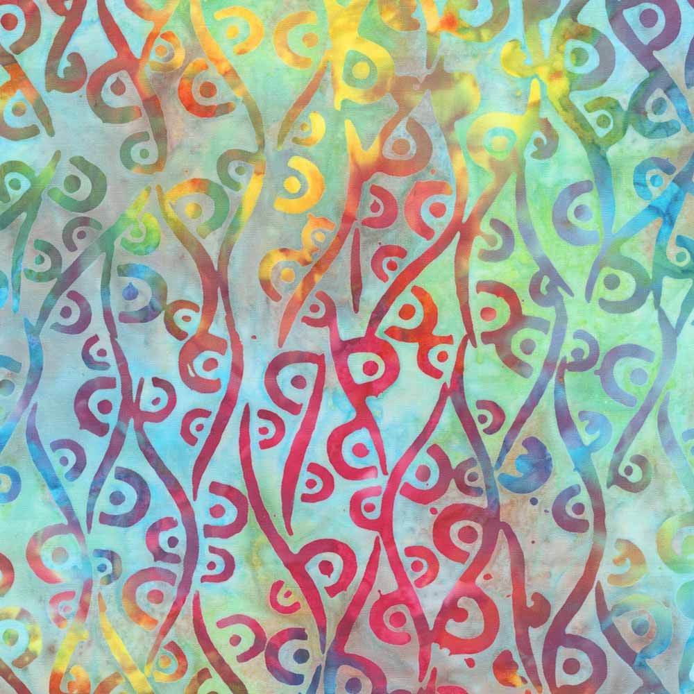 Anthology Fabrics - Batik Splash - Circular Waves Glimmer - Yardage ...