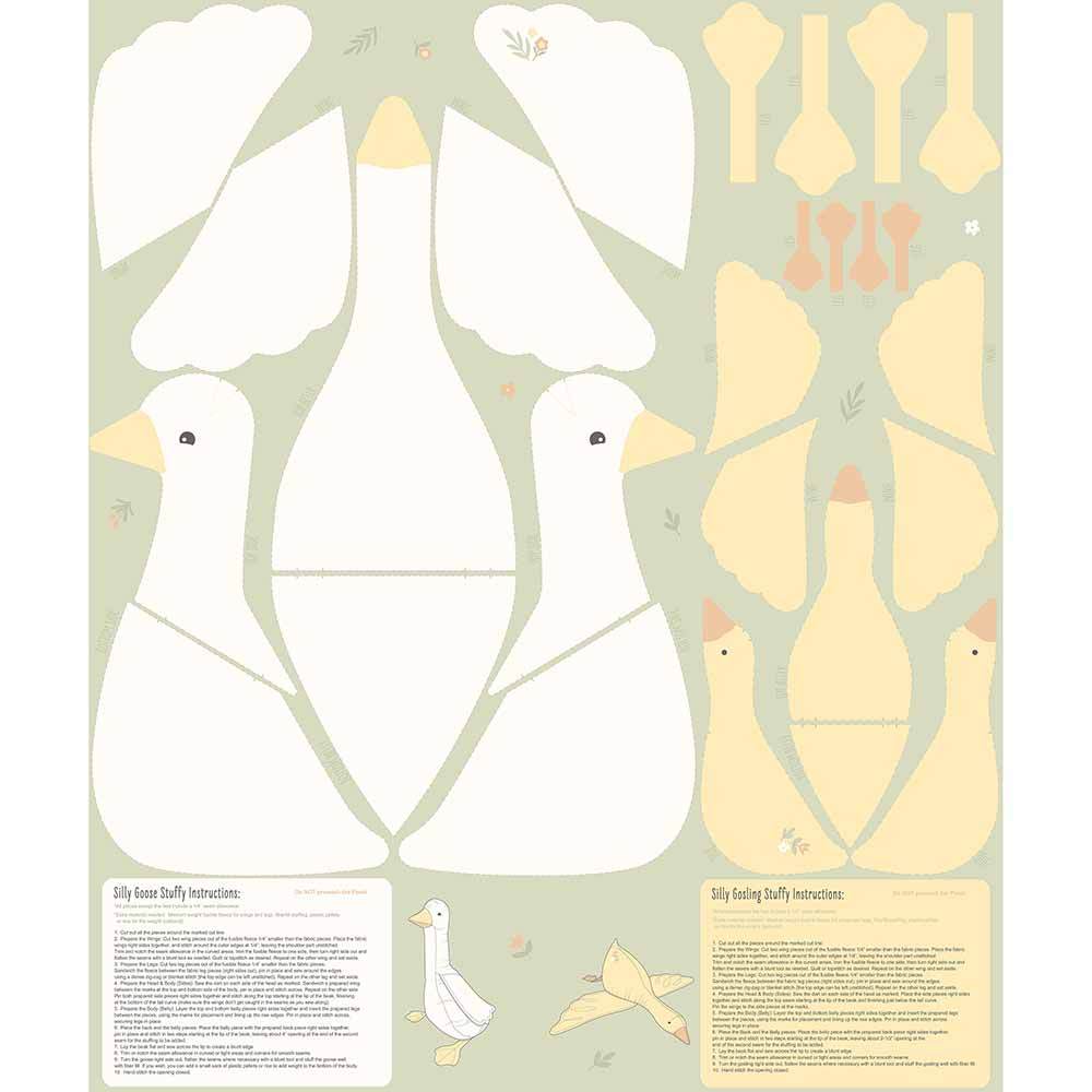Northcott Fabrics - Silly Goose - 36" x 43" - Silly Goose Stuffy - Pan ...