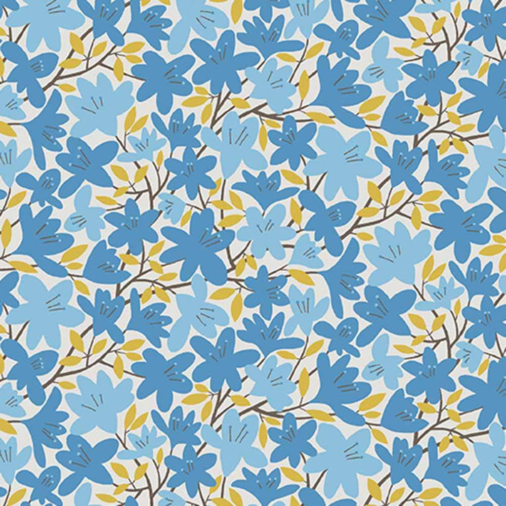 Benartex Project X - Blooming Color 2 by Wolff Paper - Angie - Sky - Y ...