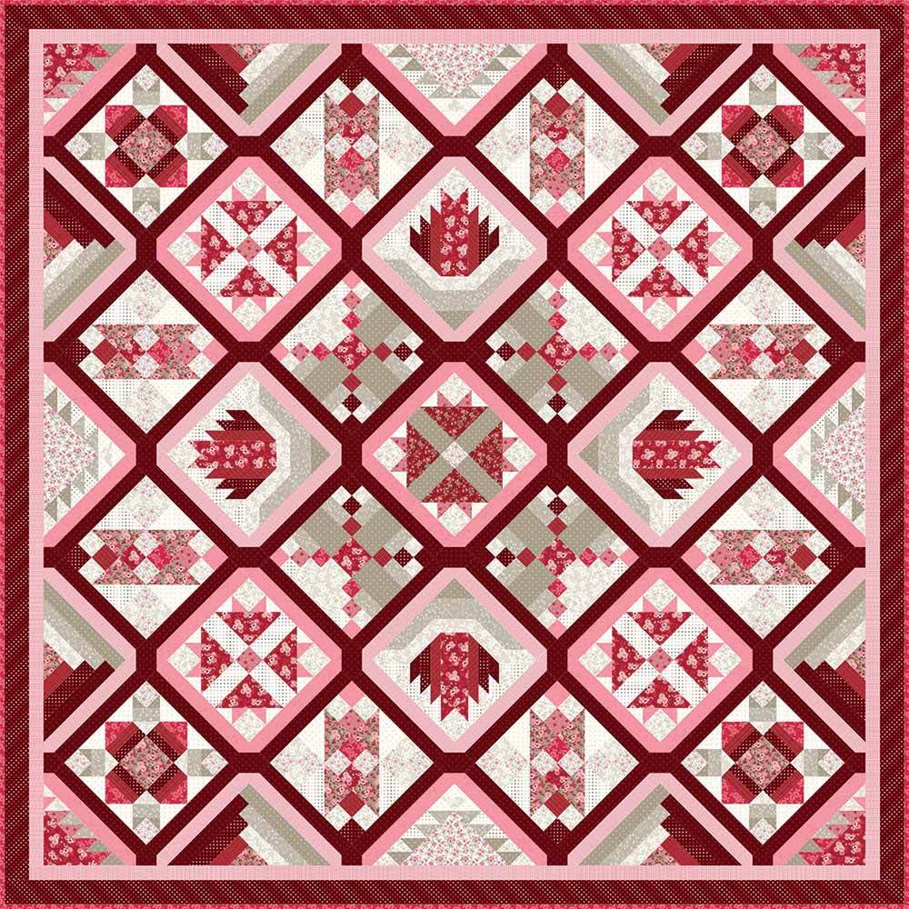 Blushing Blooms - Wilmington Prints - Block of the Month Kit – Keepsake ...