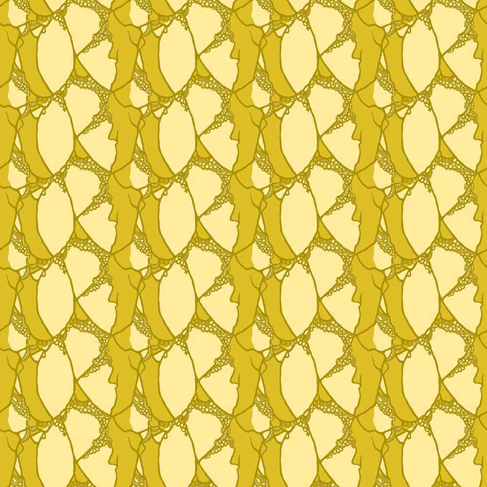 Figo Fabrics - Wild Abandon By Heather Bailey - Entangled - Gold - Yar ...