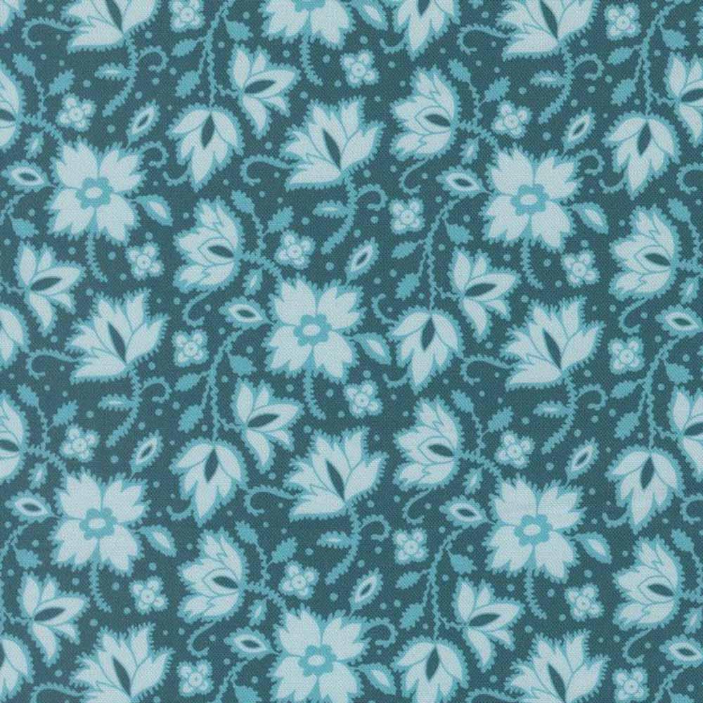 Moda Fabrics - Parlor by Crystal Manning - Soul Shine - Peacock - Yard ...