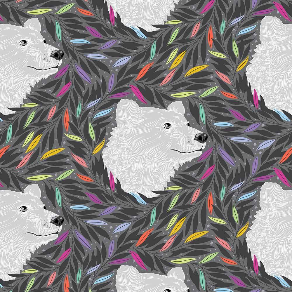 FreeSpirit Fabrics - Graywork by Tula Pink - Just Bearly - Carbon - Ya ...