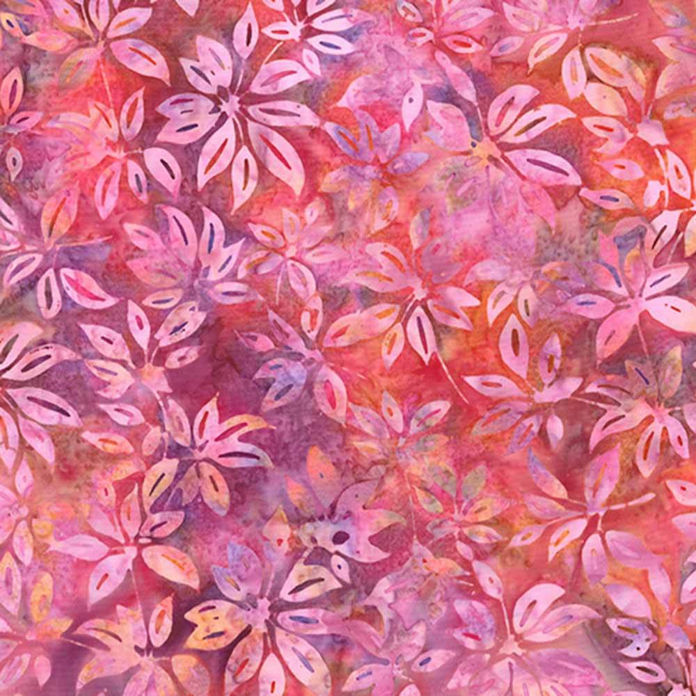 Hoffman Bali Batiks - Huckleberry - Floral Allover - Pink - Yardage ...