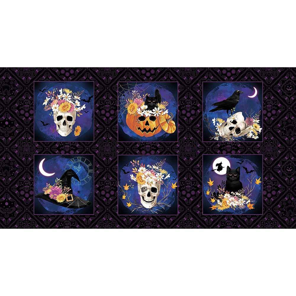 Studio E - Bones & Bouquets 9" x 9" Blocks 24" x 44" Panel – Keepsake ...