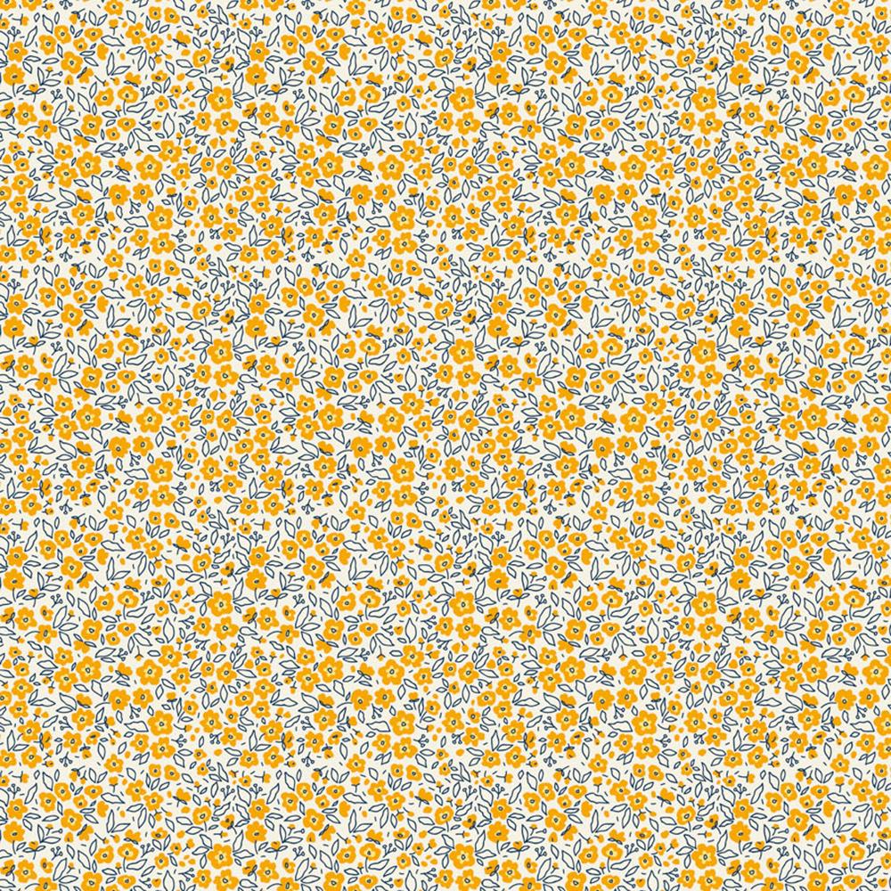 Figo Fabrics - Pocket Posies by Figo Studio - Floral Dapple - Gold - Y ...