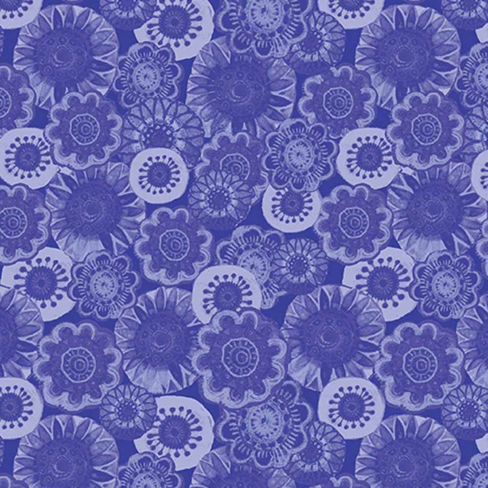 Benartex Fabrics - Sunshine Cats By Oxana Zaika - Happy Flowers - Peri ...