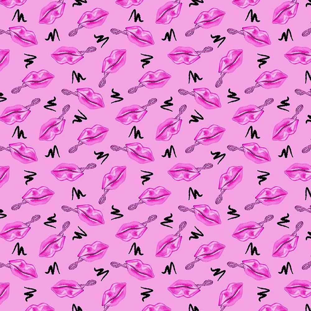 Dear Stella - Mix Tape by Pammie Jane - Miss Lippy - Pink - Yardage ...