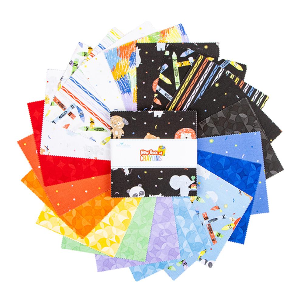 New Box of Crayons - Riley Blake Designs - 5" Stacker - 42-Pieces ...