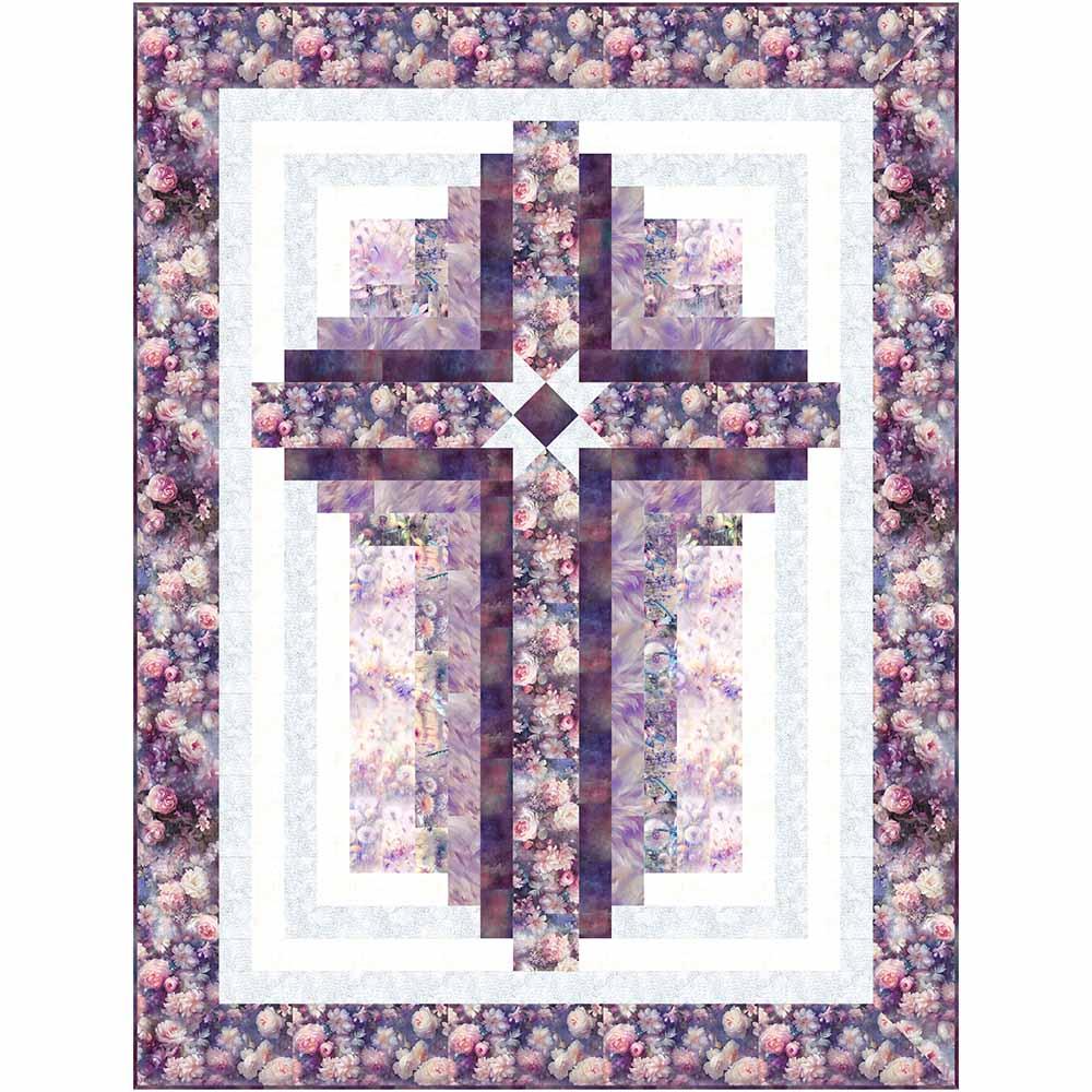 Guiding Star - Wisteria - Quilt FOX Design - Wings Over Wildflowers ...