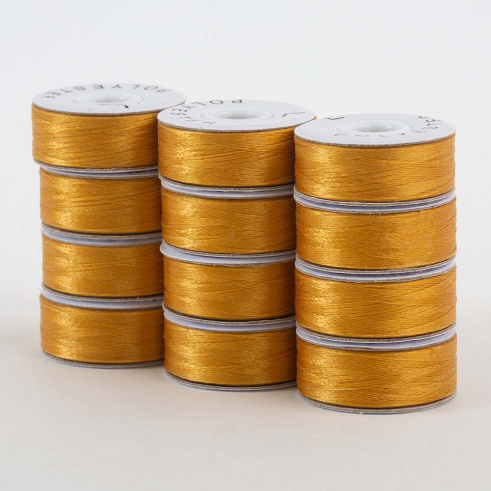 SuperBobs Polyester Bobbin 12pk L-Style Gold – Keepsake Quilting