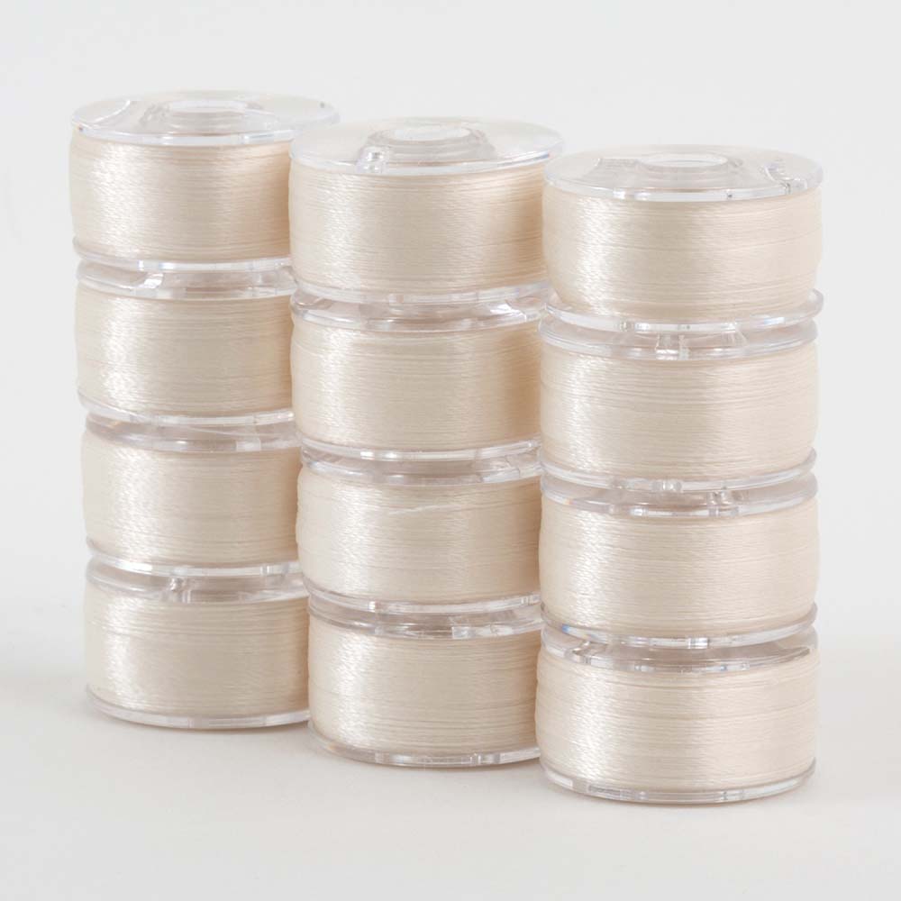 SuperBobs Polyester Bobbin 12pk Class 15 Off White – Keepsake Quilting