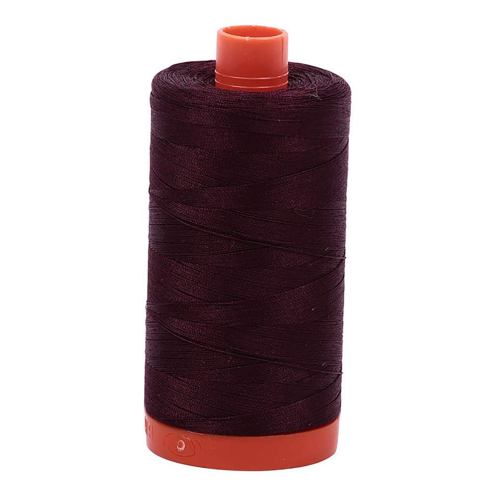 Very Dark Brown 50wt Aurifil 100% Cotton Mako Thread Large Spool 1,422 ...