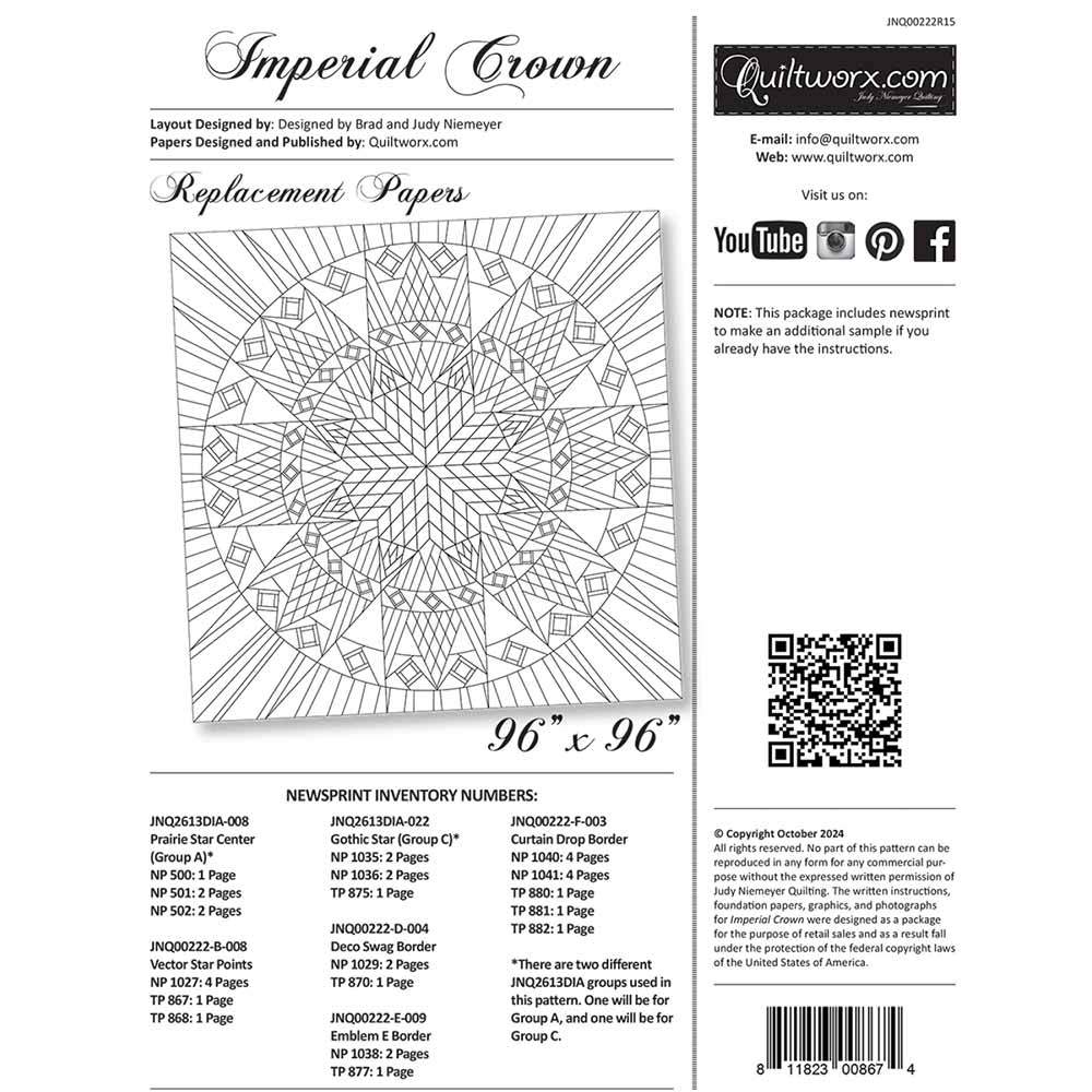 Imperial Crown Replacement Papers – Keepsake Quilting