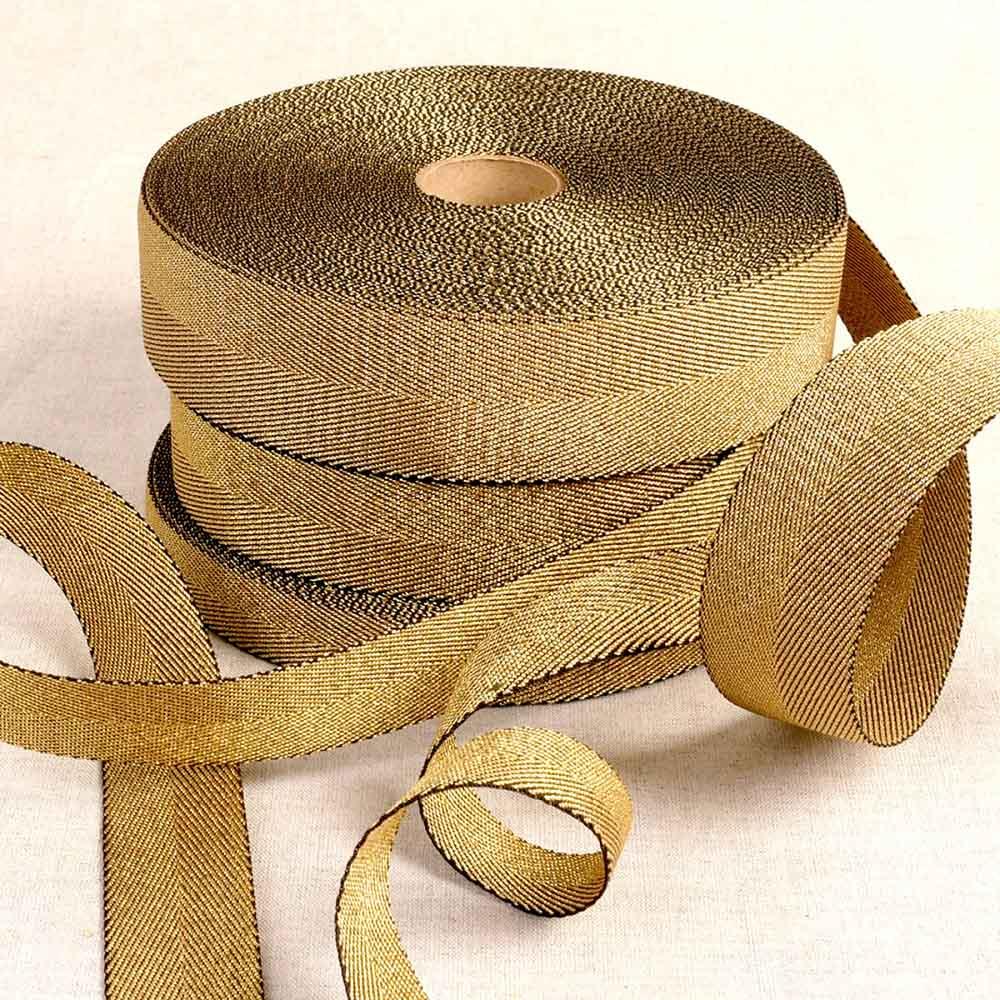Metalized Webbing Gold & Black 1-3/16in x 22yds – Keepsake Quilting