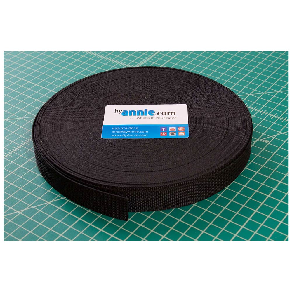 Strapping 1in Black 50 yards – Keepsake Quilting