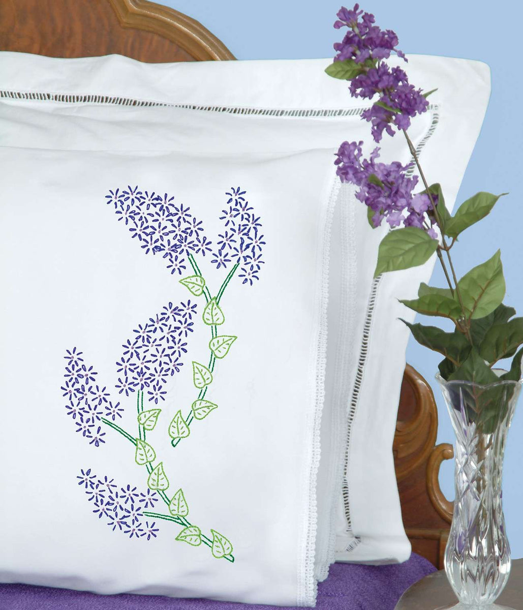 Pillowcase with Lace Edge Lilacs – Keepsake Quilting