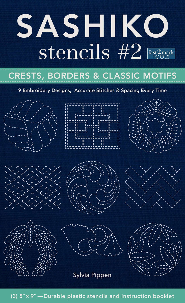 Sashiko Stencils 2 Crests Borders Classic Motifs – Keepsake Quilting