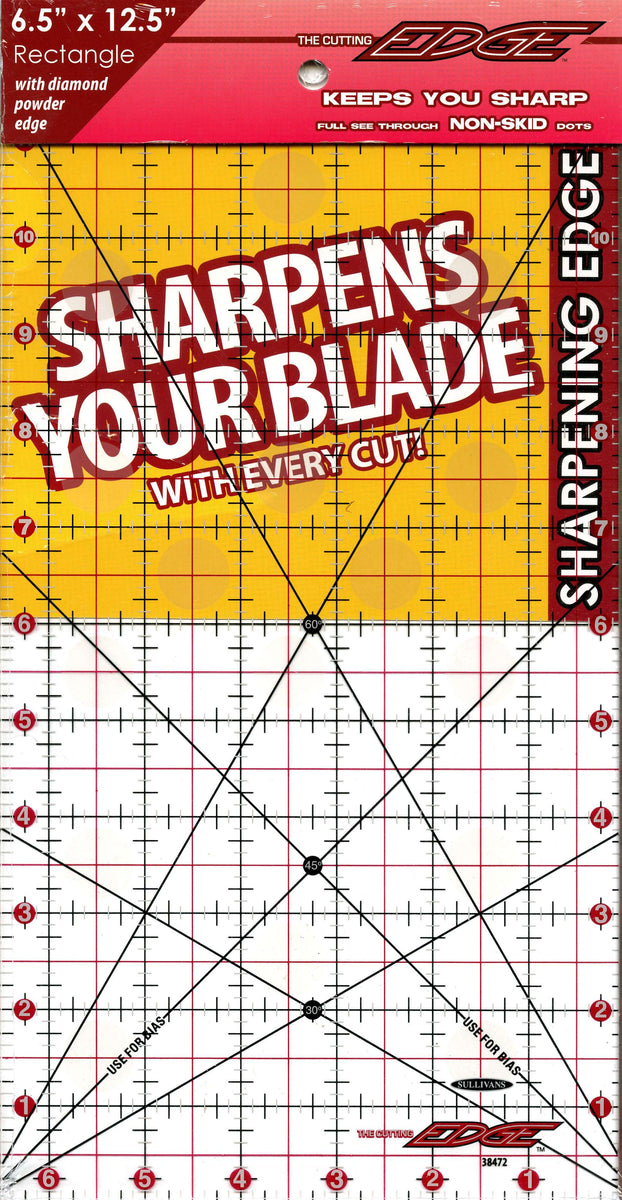 The Cutting Edge Clear Sharpening Edge Ruler 6-1/2in x 12-1/2in ...