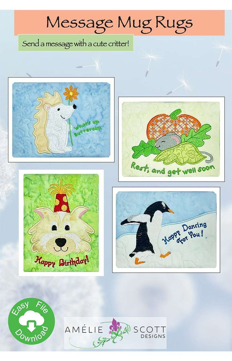 Message Mug Rugs – Keepsake Quilting