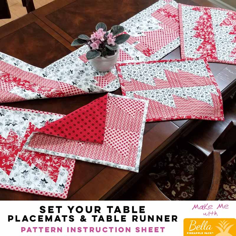 Set Your Table - Placemats and Table Runner - Bella Pineapple Pack Pat ...