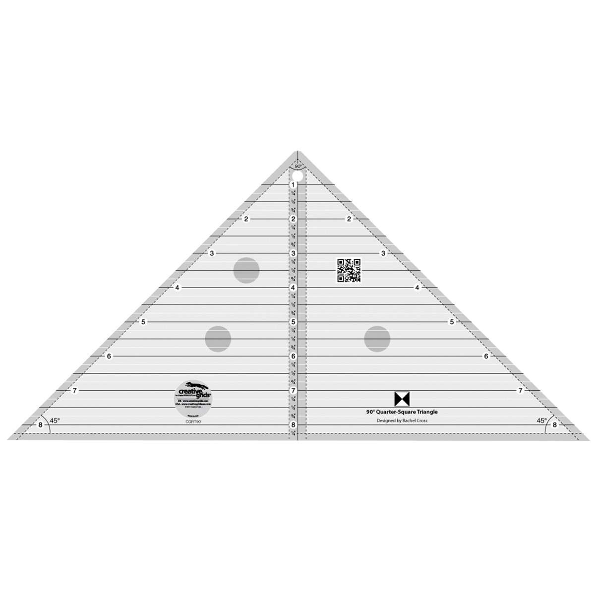 Creative Grids 90 Degree Quarter-Square Triangle Ruler – Keepsake Quilting