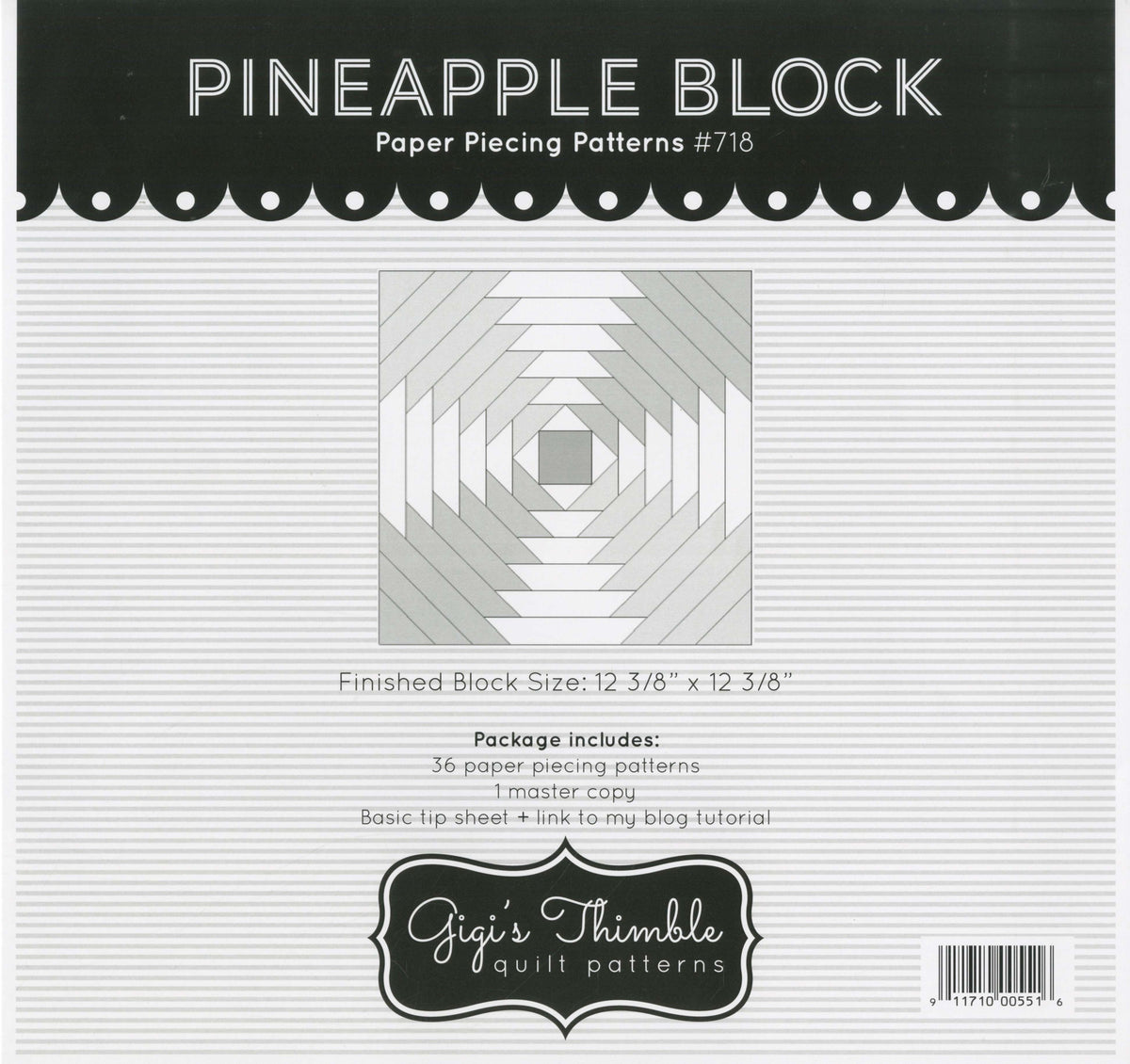 Pineapple Block Foundation Paper Piecing Patterns by Amber Johnson ...