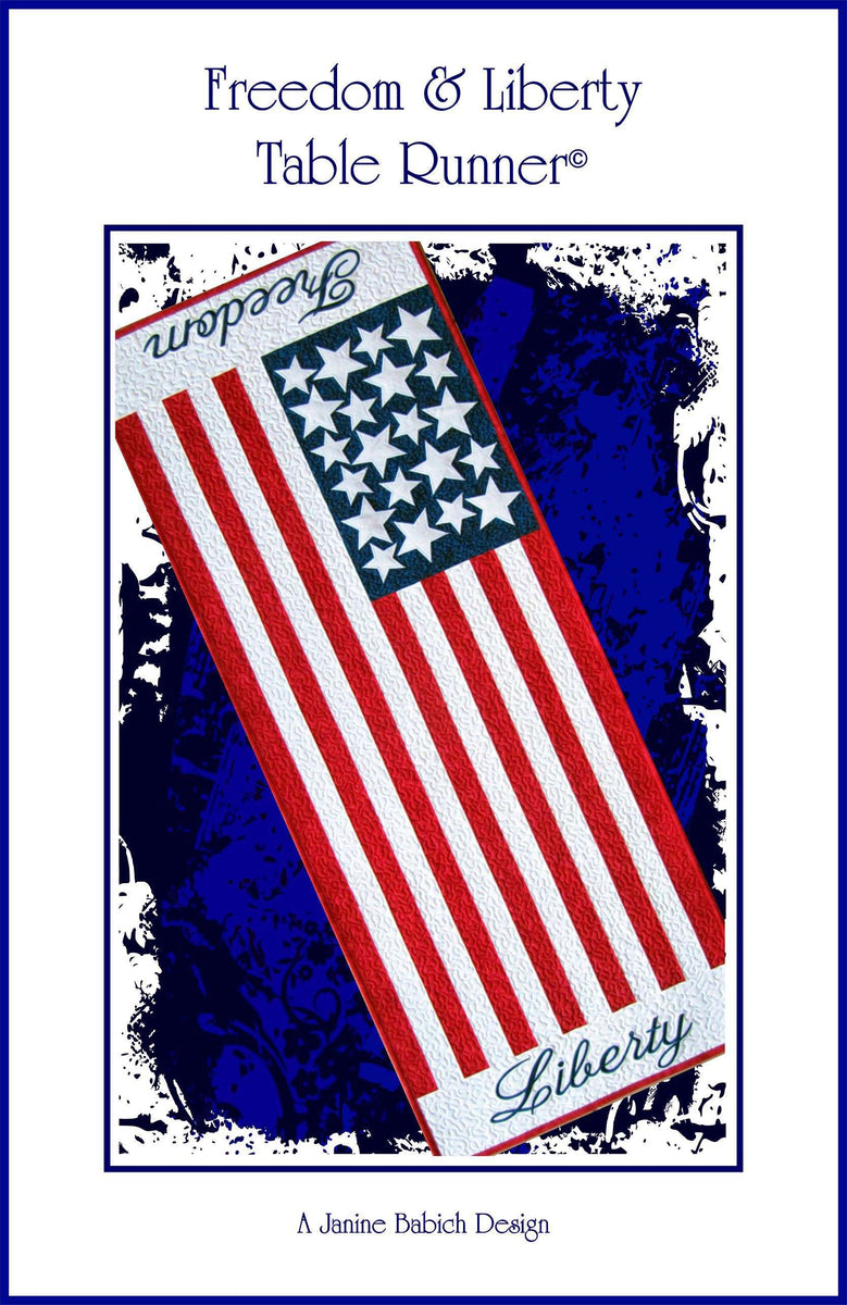 CD Freedom & Liberty Table Runner Machine Embroidery by Janine Babich ...