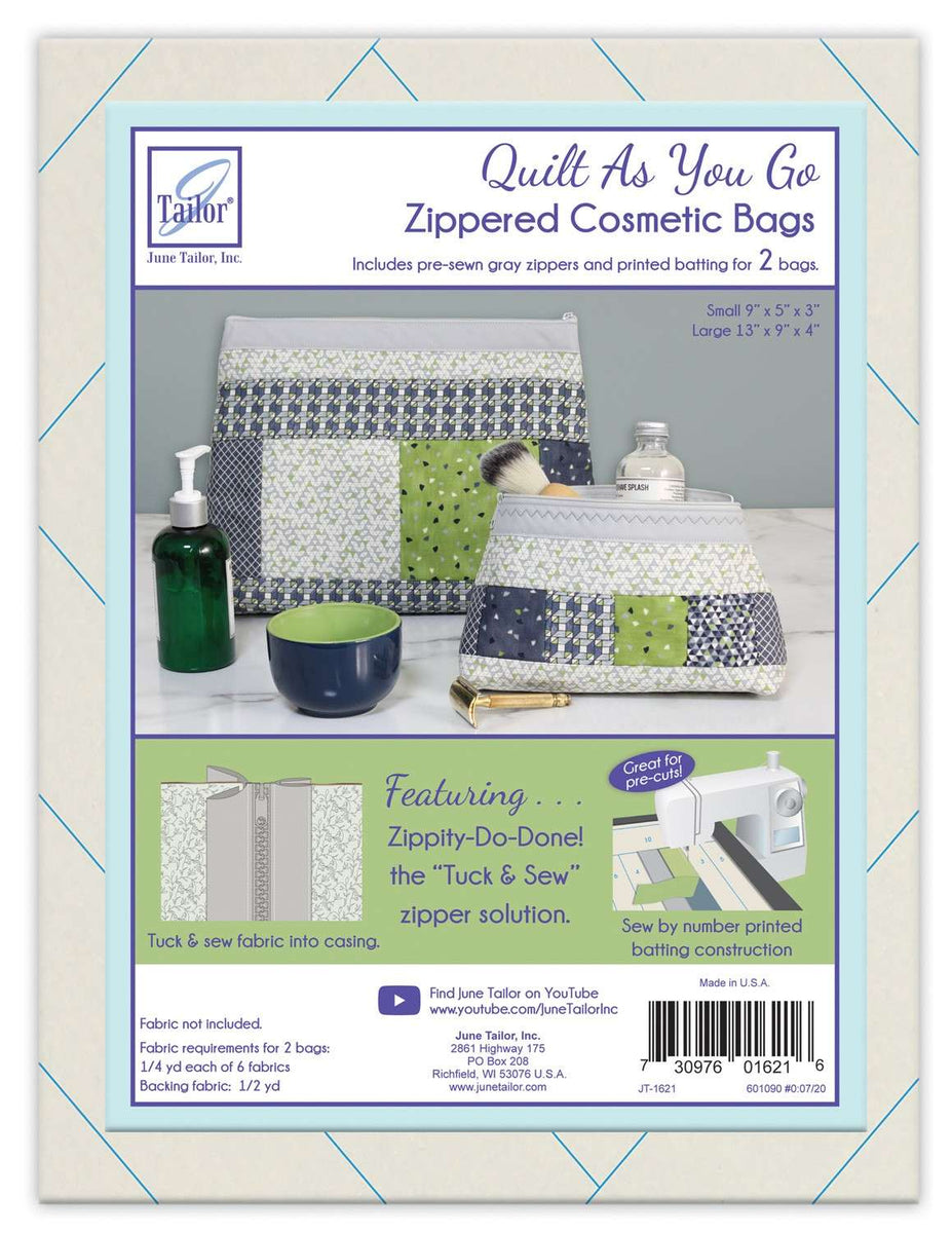 Zippity Do Done Cosmetic Bags QAYG Lt Gray Zip – Keepsake Quilting