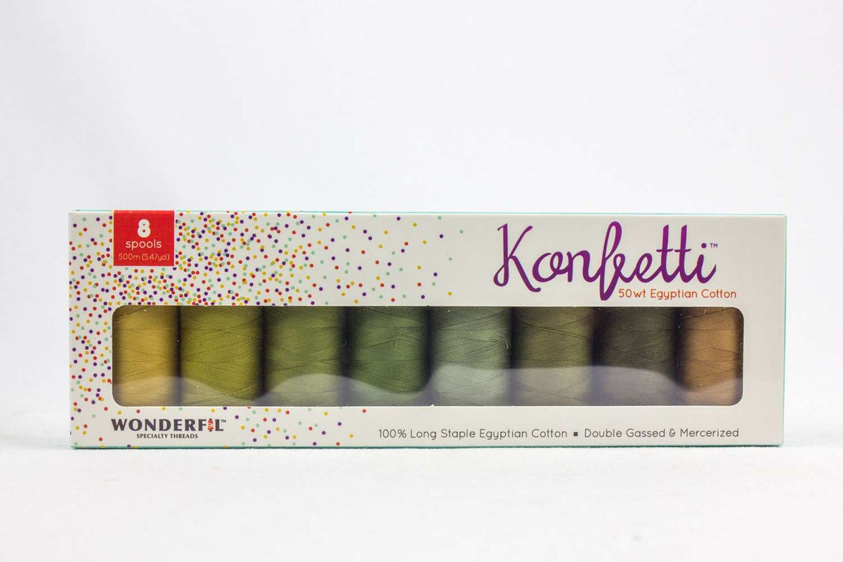 Konfetti 8-Spool Thread Set Forest Floor – Keepsake Quilting