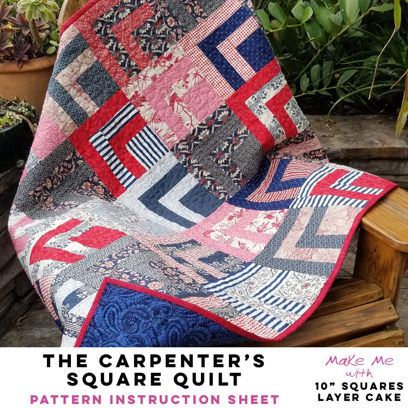 The Carpenter's Square Quilt 10" Squares/Layer Cake - Digital Download ...