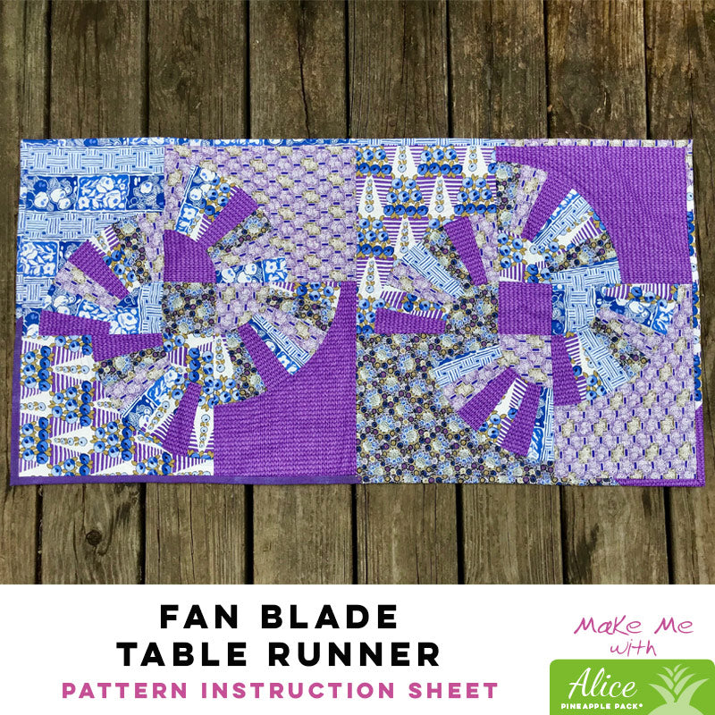 Fan Blade Table Runner - Alice Pineapple Pack Pattern – Keepsake Quilting