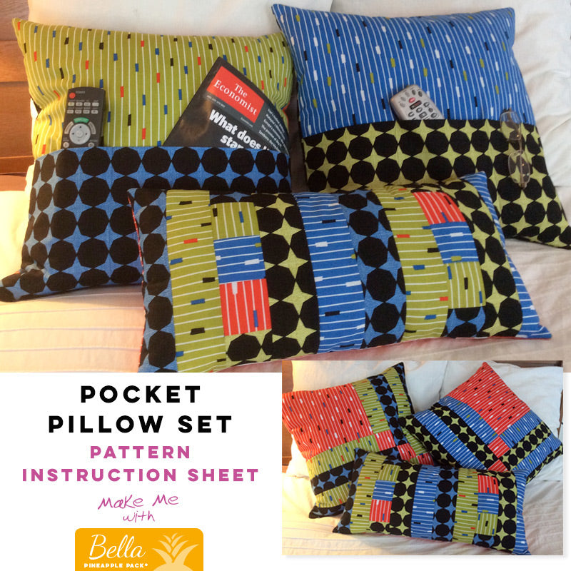 Pocket Pillow Set - Bella Pineapple Pack Pattern – Keepsake Quilting