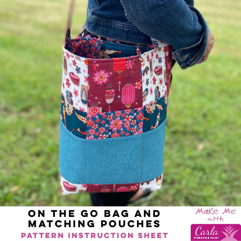 On The Go Bag and Matching Pouches - Carla Pineapple Pack Pattern ...