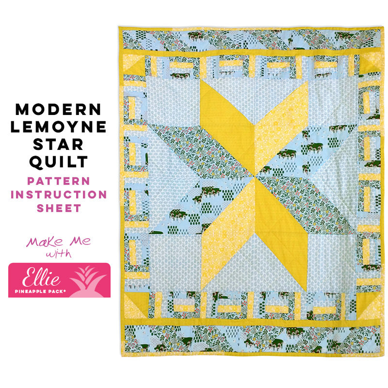 Modern LeMoyne Star Quilt - Ellie Pineapple Pack Pattern – Keepsake ...