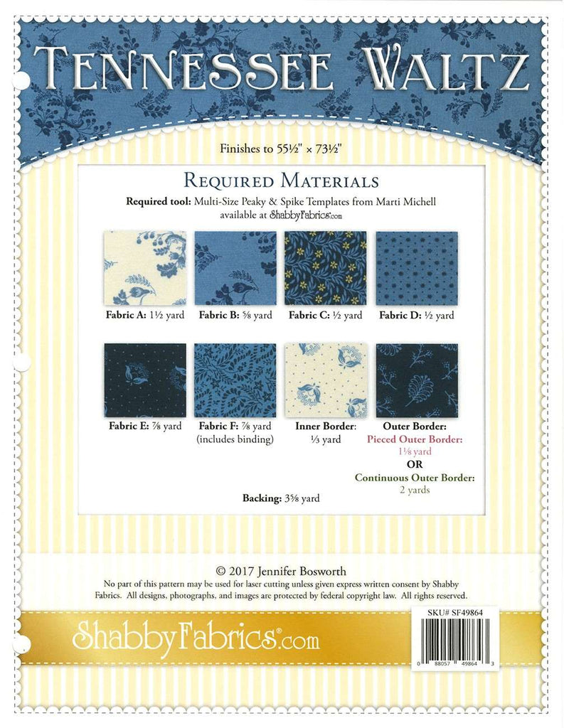 Tennessee Waltz Quilt Pattern by Jennifer Bosworth – Keepsake Quilting