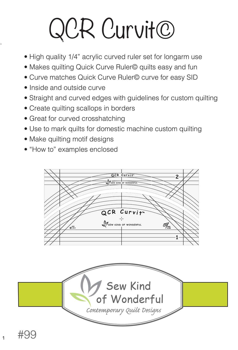 QCR Curvit Ruler for Longarm Quilting – Keepsake Quilting