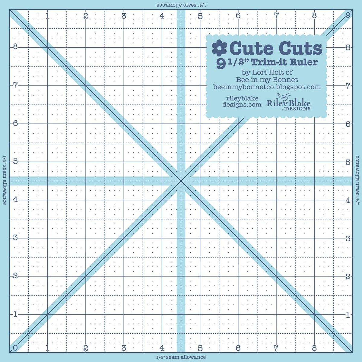 Trim It Ruler Square 9-1/2in x 9-1/2in – Keepsake Quilting