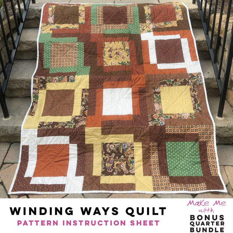 Winding Ways Quilt - 12-Piece Bonus Quarter Bundle Pattern – Keepsake ...