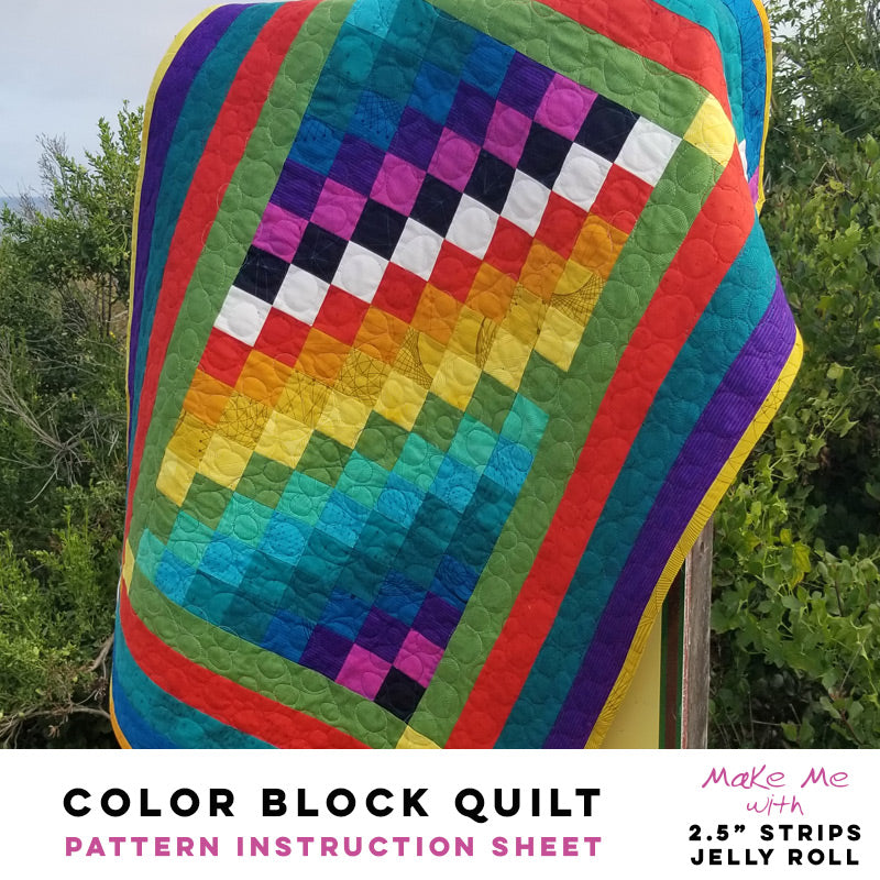 Color Block Quilt Jelly Roll Pattern – Keepsake Quilting
